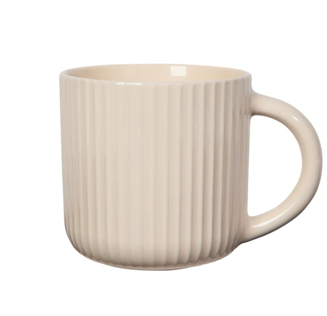 Fluted Ecru Mug – Bradley's Gift and Home